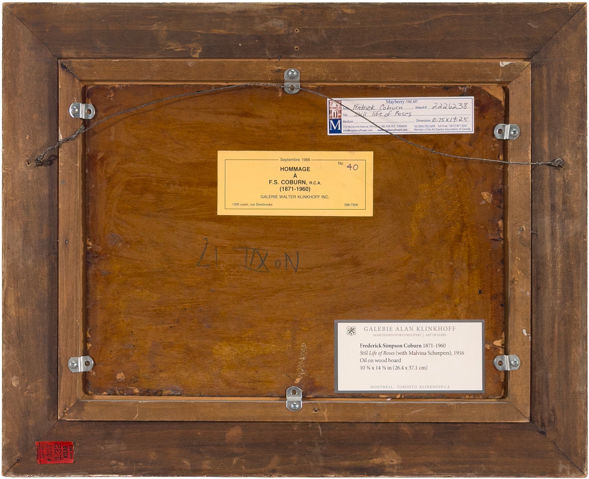 Still Life of Roses (with Malvina's Scheepers) by Frederick Simpson ...