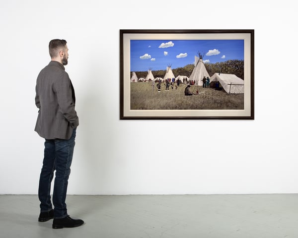 At the Pow-Wow by Allen Sapp | Mayberry Fine Art